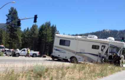 RV, USFS truck collide in Meyers - Lake Tahoe NewsLake Tahoe News